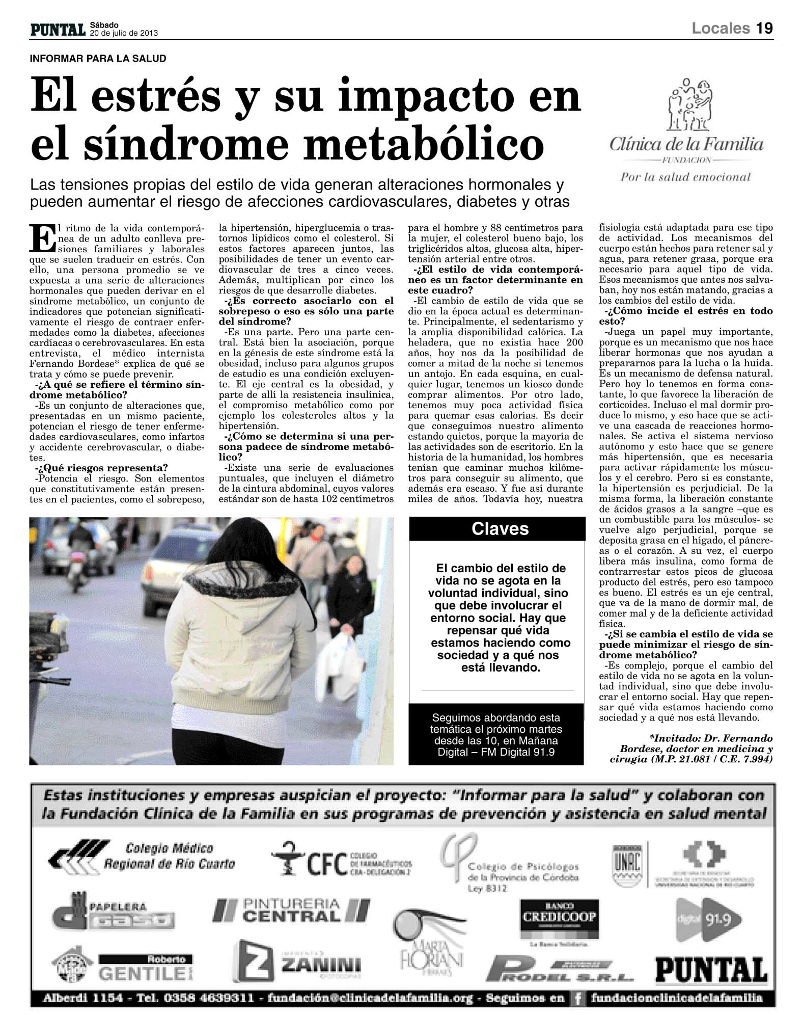 El estrés y su impacto en el síndrome metabólico – Fundación Clínica de ...